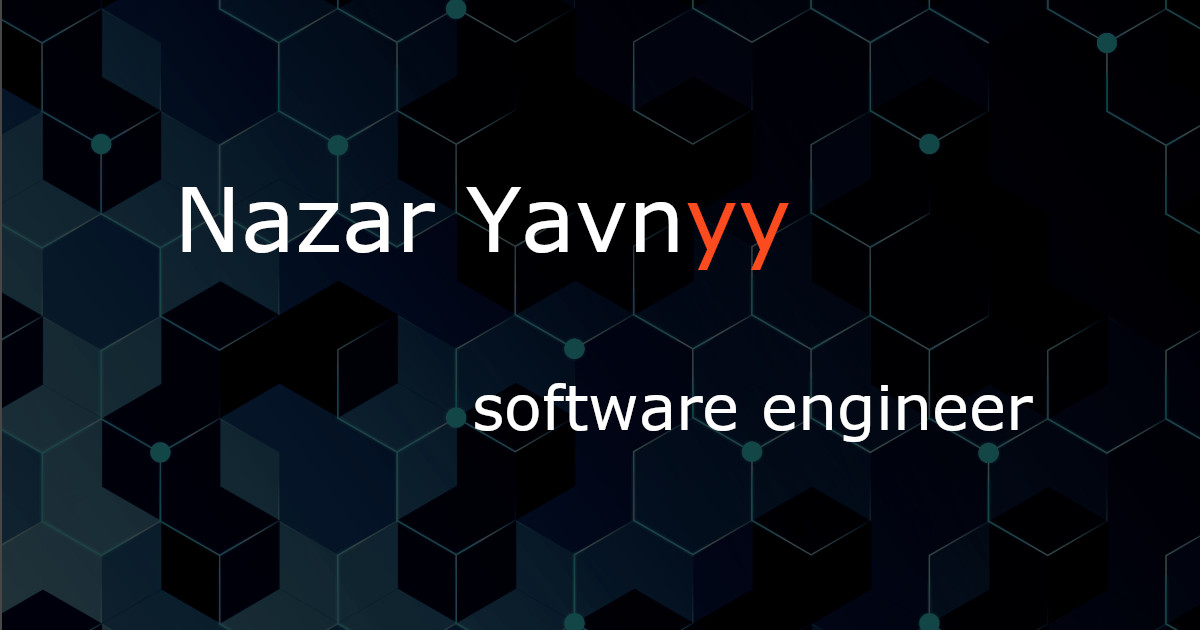 Nazar Yavnyy - software engineer